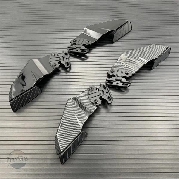 FOR アプリリア GPR250R APR250 RS660 RS125 RS250 UNIVERSAL バイク ADJUSTABLE SIDE WING SPOILER FAIRING WITH REAR VIEW MIRROR