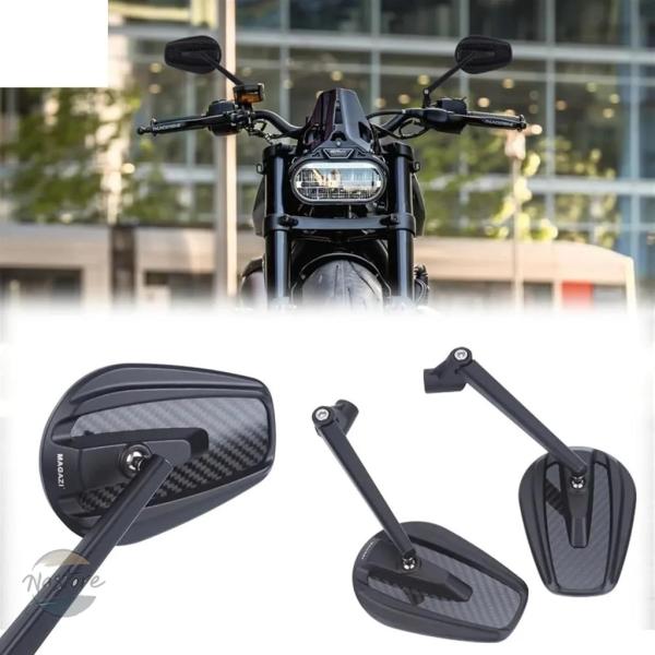 バイク MIRROR M8 VIEW SIDE REARVIEW CARBON FIBER MIRROR ハーレー スポーツスター S RH1250S NIGHTSTER RH975 H ARLEY