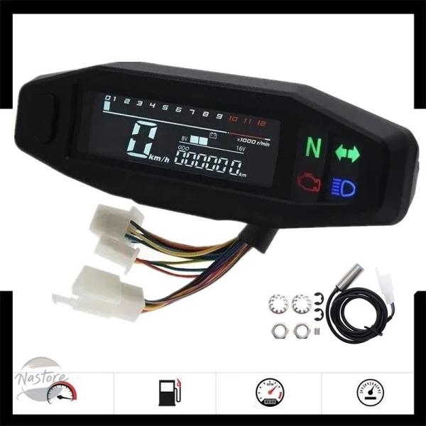 UNIVERSAL バイク SPEEDOMETER DIGITAL SPEED METER LED TACHOMETER DASHBOARD INSTRUMENT PANEL METER バイク ACCESSORIES