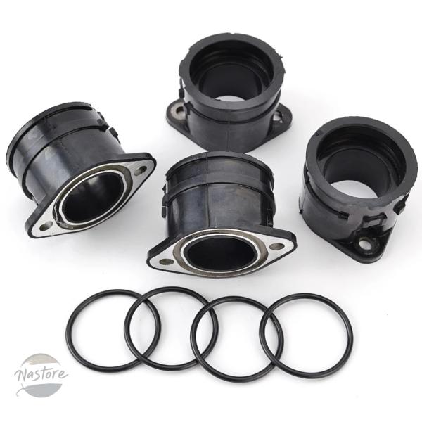 4PCS バイク CARBURETOR INTAKE MANIFOLD INTERFACE カワサキ ZR400 ZRX400 ZRX II ZR X400 ZR ZRX 400 ZRXII 16065 1297