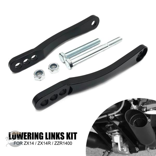 カワサキ ZX14R SUSPENSION LOWERING LINKAGE KIT DROP LINKS ZX14 ZZR 1400 ZX 14R 2006 2018 20 バイク ACCESSORIES