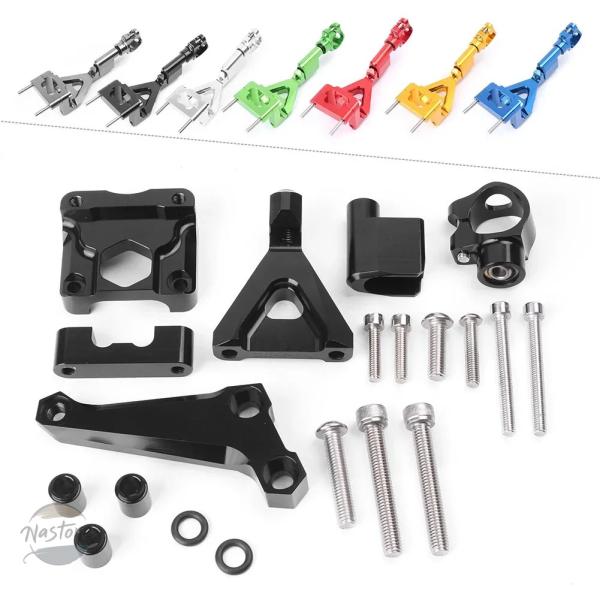 STEERING DAMPER STABILIZER バイク DIRECTIONAL DAMPERS MOUNT BRACKET SUPPORT カワサキ Z250 Z300 2013 2016