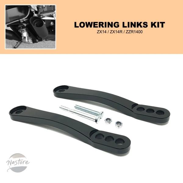 ZX 14R バイク ACCESSORIES SUSPENSION LOWERING LINKAGE KIT DROP LINKS カワサキ ZX14R ZX14 ZZR 1400 ZX 14R 2006 2020 2019