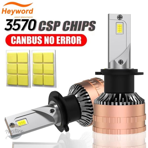 HEYWORD 2PCS H4 H7 H11 HB3 HB4 9005 9006 H1 H3 LED HEADLIGHT BULB 6500K DC 12V ANTI FOG CAR DRIVING LIGHTS PLUG AND PLAY