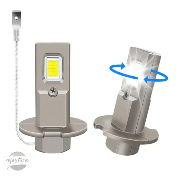 2PCS H3 LED HEADLIGHT BULB FOG HEADLIGHT 1 1 SIZE PLUG AND PLAY HIGH POWER BRIGHT CAR LIGHT 12V 120W 30000LM YELLOW WHIT...
