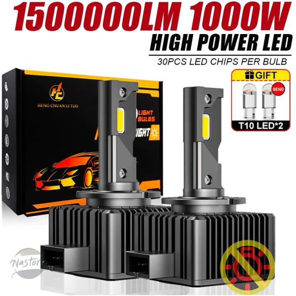 D1S D3S LED HEADLIGHT CANBUS 1000W 1500000LM D4S D2S D8S AUTO BULBS TWO SIDED D1R D2R D3R D4R CAR LAMP XENON HID 6000K 1...