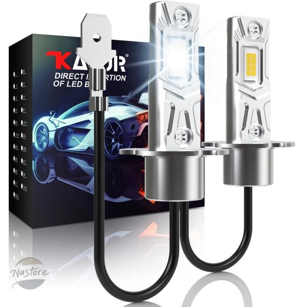 2PCS 12V H3 LED FOG LIGHT BULB SUPER BRIGHT 6000K WHITE CAR DRIVING RUNNING LAMP HEADLIGHT DRL FANLESS 1 1 DESIGN