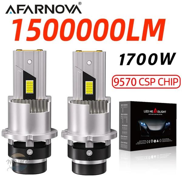 D2S D4S LED CAR HEADLIGHTS BULB D2R D4R LED CAR LIGHT HIGH POWER 1700W PLUG AND PLAY 9570 CSP CHIP TURBO LAMP 6000K