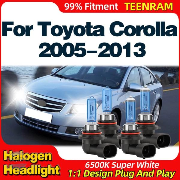 200W SUPER BRIGHT CAR HALOGEN HEADLIGHT BULB 12V 6500K SUPER WHITE FOR トヨタ COROLLA 2005 2007 13