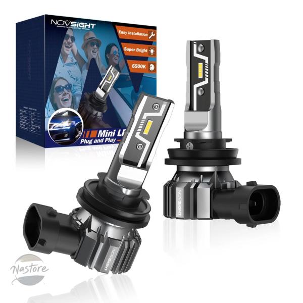NOVSIGHT H11 LED HEADLIGHT BULB H7 H4 H8 H9 H1 9005 HB3 9006 HB4 LED H11 MINI SIZE CAR LAMPS 50W 10000LM HEADLAMP 6500K ...