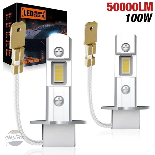 50000LM H1 LED BULB H3 MINI 1 1 PLUG PLAY FANLESS CAR LED LAMP 16PC S CSP LED HEADLIGHT FOG LIGHTS DRL WHITE 12V 24V
