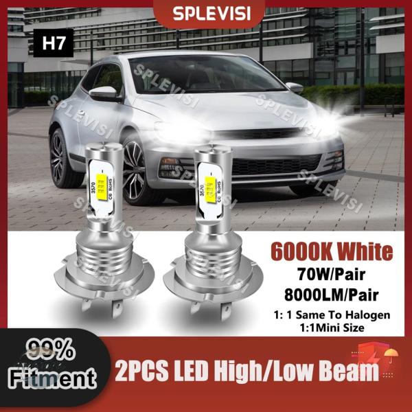 AUTO LED HEADLIGHT H7 HIGH/LOW BEAM 9V 24V FOR VW SCIROCCO 2008 17 REPLACE FRONT LIGHT