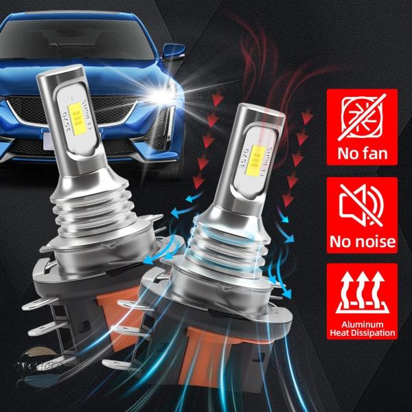 2PCS H15 LED BULBS HEADLIGHT 3570 CSP CAR FOG LIGHT HIGH BEAM DRL DAY DRIVING RUNNING LIGHTS 12V 6000K WHITE AUTO LAMPS ...