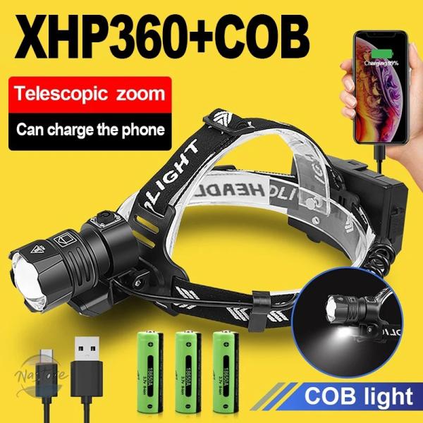 ヘッド ヘッドライト xhp360 パワフル led ランプ usb 充電式ランプ xhp90 超高輝度ハイパワーライト 18650 防水ライト 部品 カスタムパーツ