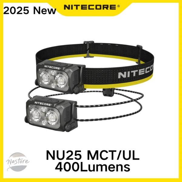 ヘッド nitecore nu25 mct 400ルーメン 最大照射距離132メートル usb-c充電式ライト 3光源 防水 軽量ランプ 部品 カスタムパーツ アクセサリー
