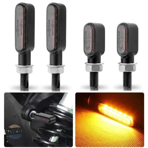 バイク TURN SIGNAL LIGHT 12V CLIGNOTANT MOTO LED MINI FLASHING INDICATOR BLINKER LAMP ホンダ ヤマハ FOR CAFE RACER