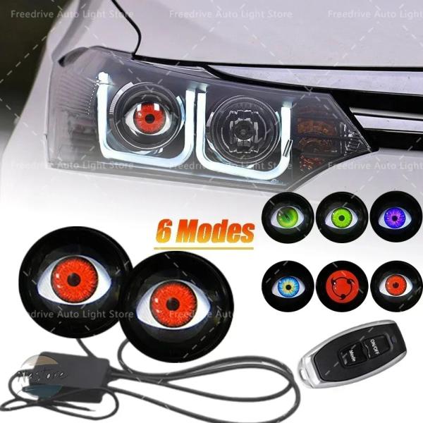 COOL DECORATION ダイナMIC LED CAR HEADLIGHTS DEVIL EYE LED CAR LIGHT HEADLIGHT ASSEMBLY MODIFIED EAGLE EYE LIGHT CARS ACCES...