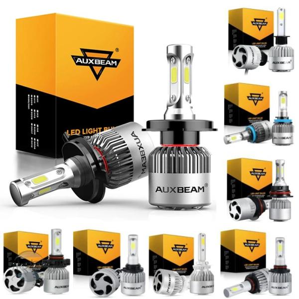 AUXBEAM 72W 8000LM CAR LED HEADLIGHT BULBS FOG LIGHT BULB H4 H13 H1 H11 9004 9005 9006 880 881 5205 HEADLAMP BULBS PLUG ...