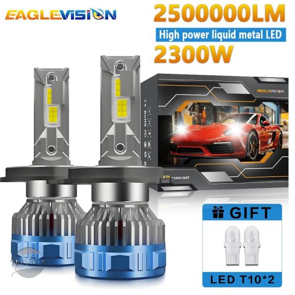 EAGLEVISION LED HEADLIGHT LAMP BULB FOR CARS H4 TURBO CANBUS 12V 24V 1800W HIGH POWER LAMP HB3 HB4 9012 H1 H4 H7 H11 H13