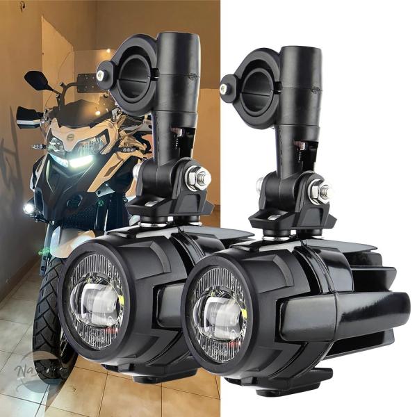 AUXILIARY LIGHTS LED SPOT DRIVING FOG LIGHTS FOR R1200GS F800GS K1600 UNIVERSAL バイク 40W 6000K FOG LAMPS
