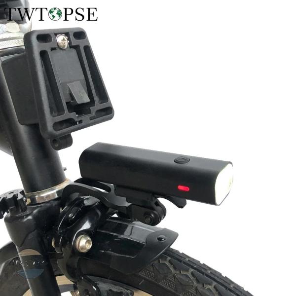 TWTOPSE 400 LUMEN BIKE LIGHT WITH RACK FOR BROMPTON 3SIXTY PIKES DAHON TERN CRIUS FOLDING BICYCLE RAINPROOF USB HEADLIGH...