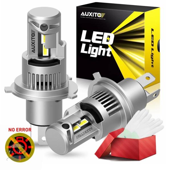 AUXITO 2PCS 20000LM H4 LED HEADLIGHT BULBS FOR CAR CANBUS NO ERROR 9003 HB2 H4 HI/LO BEAM HEADLAMPS 6000K WHITE AUTO LAM...