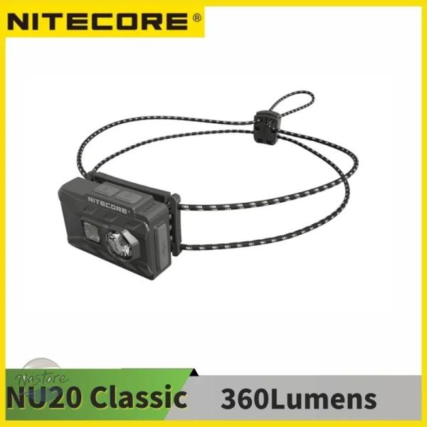 ヘッド ヘッドライト nitecore nu20 クラシック 360ルーメン 充電式ランプ 防水 軽量 ランニング ライト 500mahバッテリー内蔵 部品