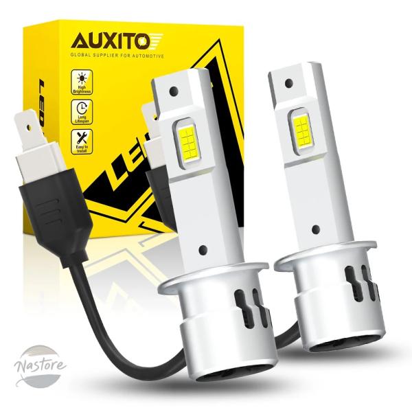 AUXITO 2PCS 20000LM H1 LED LIGHT BULB HEADLIGHT HIGH POWER WITH FAN CANBUS NO ERROR H1 HIGH BEAM 6500K WHITE CSP 12V CAR...