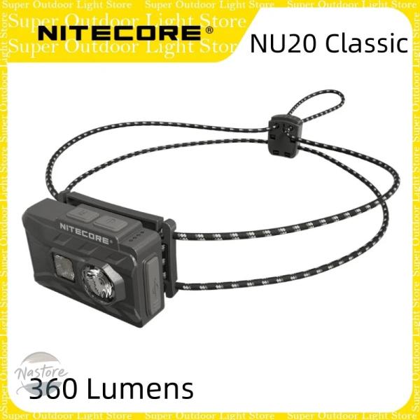 ヘッド ヘッドライト nitecore nu20 クラシック ランプ 360ルーメン uhe led 充電式 防水ランプ 軽量ライト 内蔵バッテリー 部品 カスタムパーツ