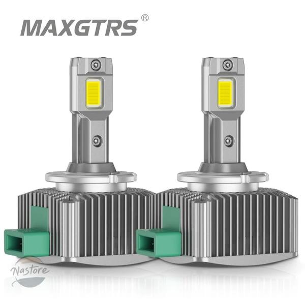 MAXGTRS D3S LED HEADLIGHTS HID D1S D2S D4S D5S D8S D1R D2R D3R TURBO LED 24000LM TWO SIDED CSP CHIP 6500K WHITE 90W PLUG...