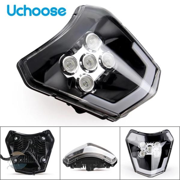 バイク LED HEADLIGHT PLATE FRONT HEADLAMP KTM EXC 300 XC SX SXF SXS 125 TO 690 2012 2022 HEAD LIGHT WICK