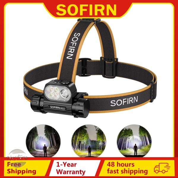SOFIRN HS22 2500LM HEADLAMP STEPLESS COLOR TEMPERATURE ADJUSTMENT SFT25R LED 6000K FLASHLIGHT WITH 2700K WARM LIGHT DUAL...
