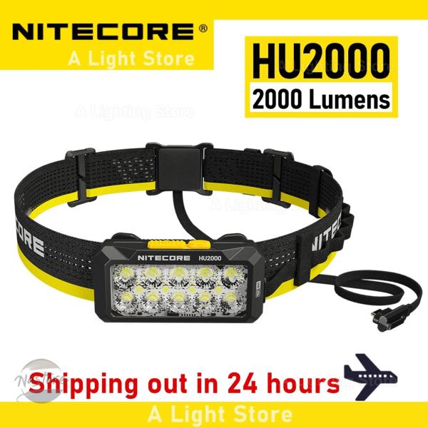NITECORE HU2000 HEADLAMP NITELAB UHE FLASHLIGHT LED 2000 LUMENS FLASHLAMP LIGHT SEARCHING HIGH OUTPUT SPLIT TYPE WORK HE...