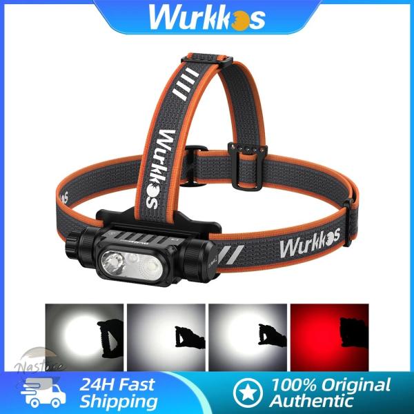 WURKKOS HD16 HEADLAMP 2500LM SMART SENSING LAMP 18650 FISHING FLASHLIGHT IP66 WATERPROOF WHITE RED LIGHT WITH ROTARY SWITCH