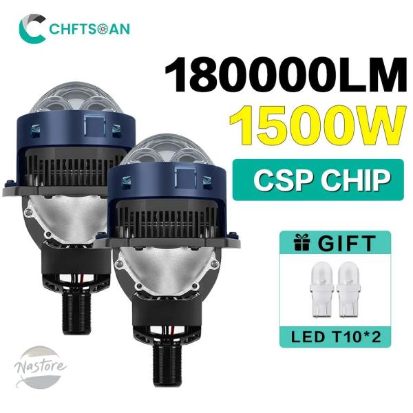 CHFTSOAN LED BIG PROJECTOR LENS HEADLIGHT LASER HEADLIGHT 1500W 180000LM HIGH POWER HEADLAMP H4 H7 9005 9006 FOG LIGHT 6...