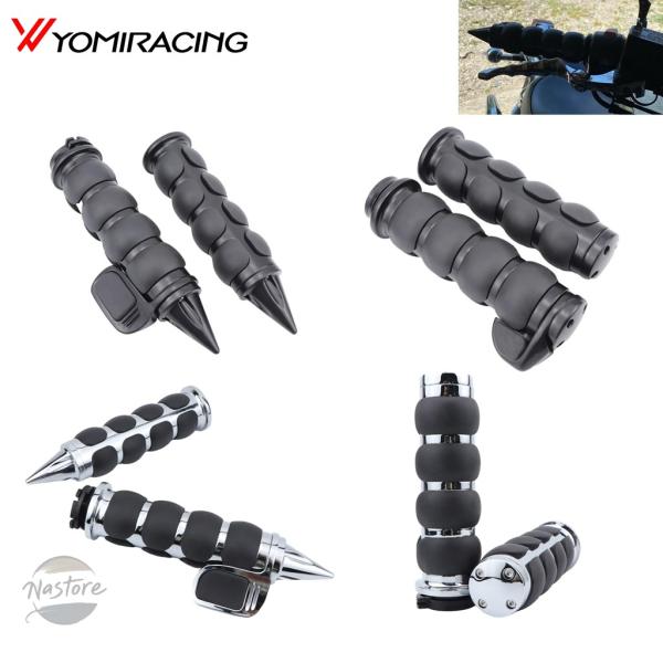 25MM 1インチ バイク HANDLEBAR HANDLE BAR END HAND GRIPS ハーレー CRUISER CHOPPER CUSTOM スズキ BOULEVARD M109R ROAD GLIDE