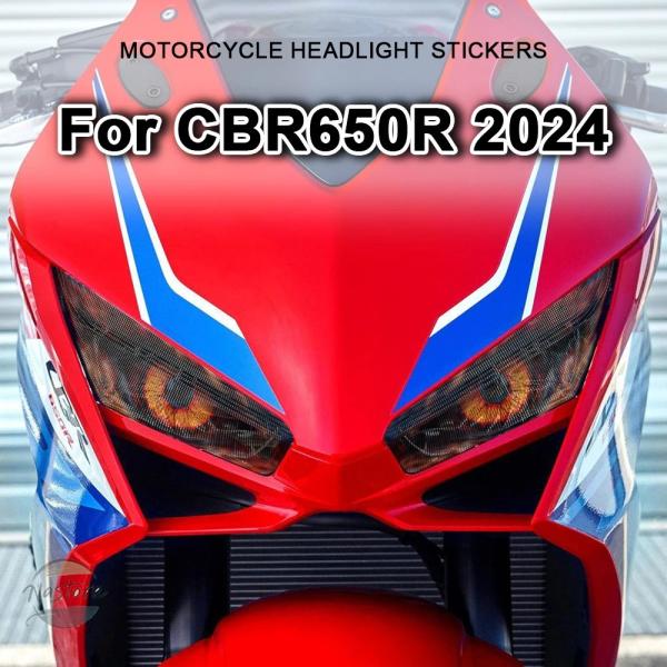 WATERPROOF バイク HEADLIGHT GUARD STICKERS ホンダ CBR650R CBR650 650 R 2024 2025 HEAD LIGHT DECALS ACCESSORIES