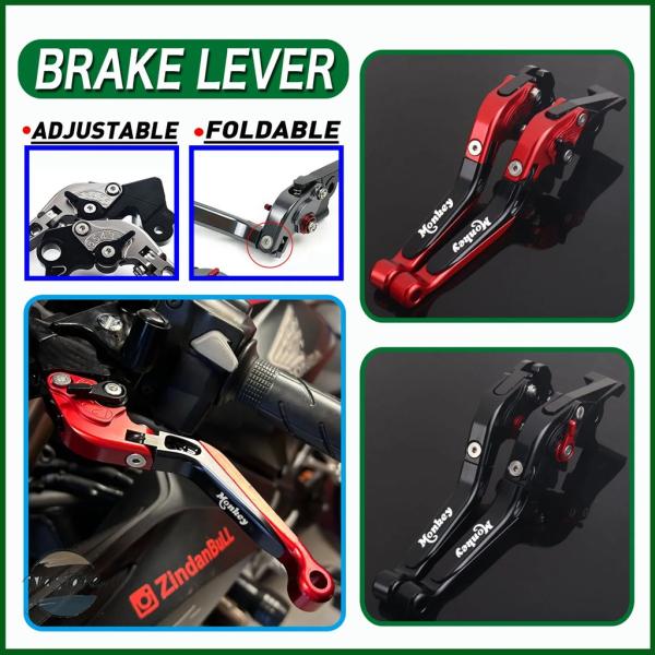 ホンダ MONKEY Z 125 2019 2024 ACCESSORIES Z125 BRAKE LEVER CLUTCH LEVER SET ADJUSTABLE FOLDING HANDLE GUARD LEVERS