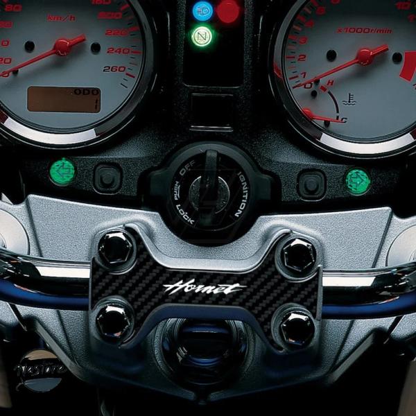 3D CARBON LOOK UPPER TRIPLE YOKE DEFENDER ホンダ HORNET 600 UO TO 2004 バイク FRONT FORK STICKER