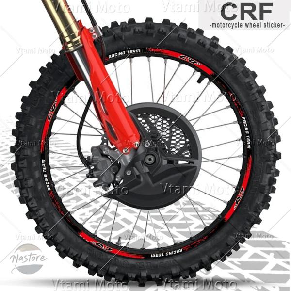 REFLECTIVE バイク WHEEL STICKER MOTOCROSS RIM STRIPE DECALS FOR CRF450R CRF300L CRF250R CRF400RX CRF125 CRF150