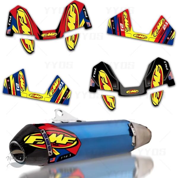 FOR FMF SO CALIF POWERCORE 2T 4T バイク DECORATIVE ACCESSORIES RACING EXHAUST PIPE EXTERNAL STICKER WATERPROOF PVC DECALS