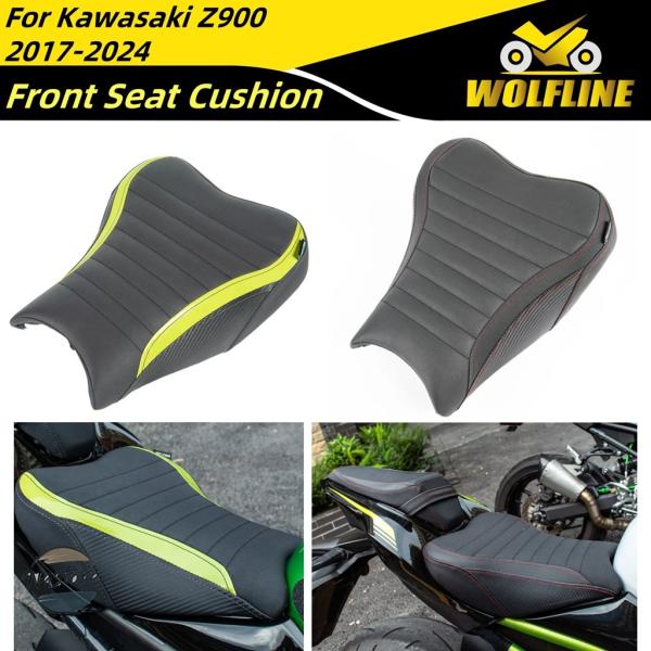 WOLFLINE Z900 FRONT RIDER SEAT CUSHION DRIVER RIDER SEAT SADDLE CUSHION カワサキ Z900 2017 2023 FRONT SEAT PILLION PAD KITS