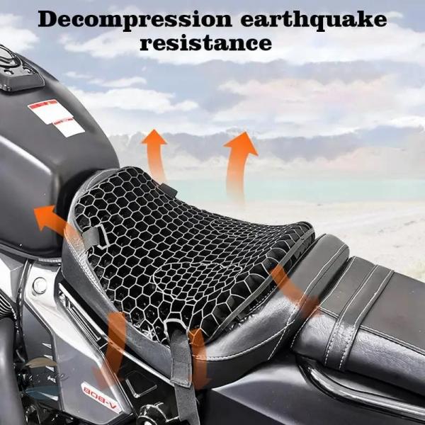 バイク HONEYCOMB GEL SEAT CUSHION 3D MESH FABRIC COMFORT AUTOBIKE DECOMPRESSION COVER SHOCK ABSORBING RELIEF CUSHIONS