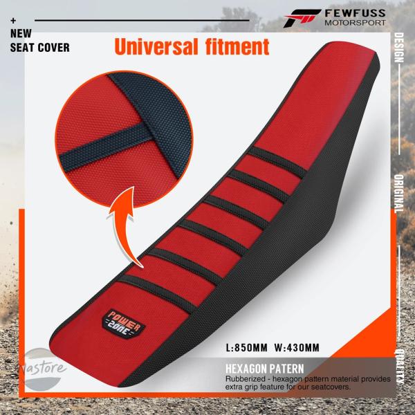 RIB RIBBED GRIPPER SEAT COVERINWATERPROOF SET PROTECTION ANTISLIP UPSET APPLY TO FOR SXF EXC KXF CRF YZF WR TC TE