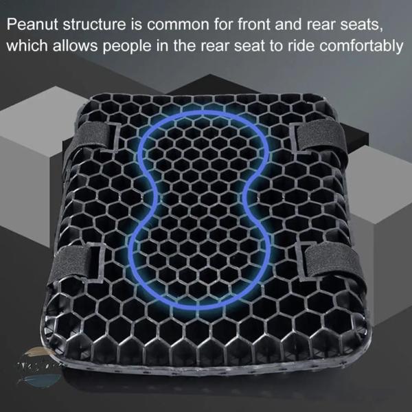 バイク HONEYCOMB GEL SEAT CUSHION 3D MESH FABRICCOMFORT DAMPING ABSORBING PRESSURE バイク RELIEF BREATHABLE SEAT CUSHION
