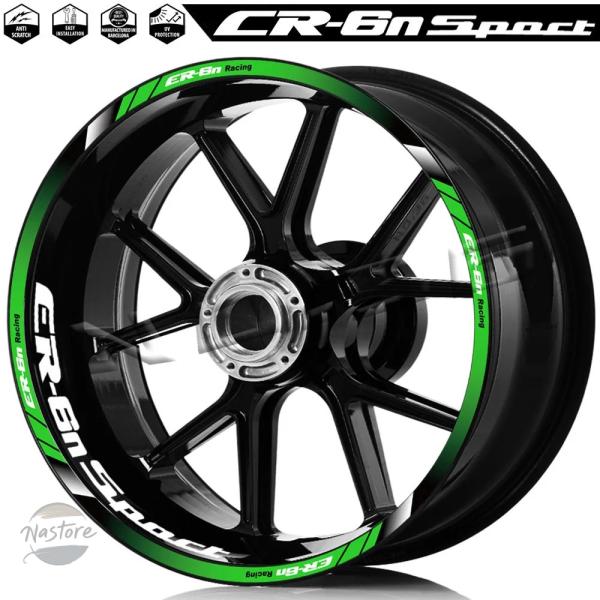 FOR ER 6N ER6N ER 6N MORTORCYCLE WHEEL STICKER RIM DECAL REFLECTIVE HUB STRIPE TAPE ACCESSORIES WATERPROOF