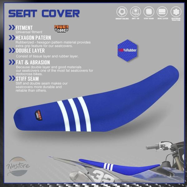 MCHMFG RIB RIBBED GRIPPER SEAT COVERINWATERPROOF SET PROTECTION ANTISLIP UPSET APPLY TO FOR SXF EXC KXF CRF YZF WR TC TE...