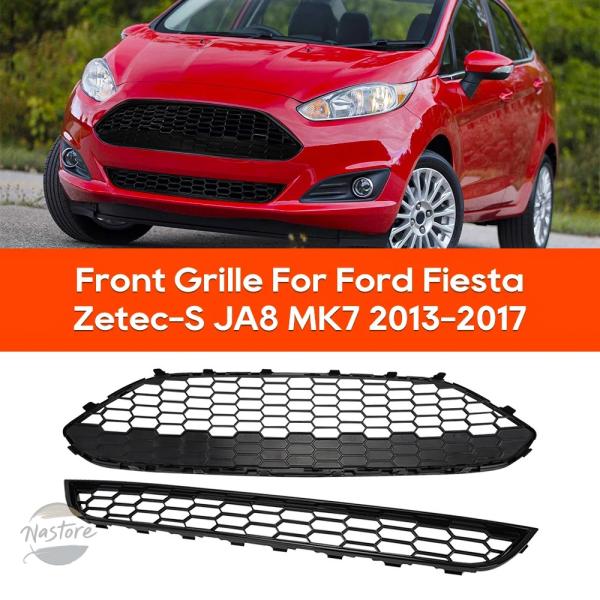 フロント フォード FORD フィエスタ ZETEC-S JA8 MK7 2013-2017 バンパーセンターグリルデザイン改良アッパーグリルフロント