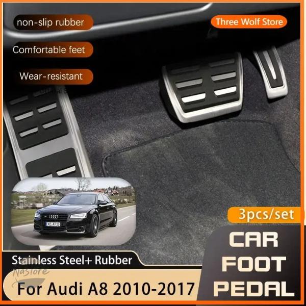 アウディ アウディ カバー ブレーキ カスタム AT MT ペダル A8 D4 2010 13 2014 16 ガスし掘削レストフットペダルアクセサリー