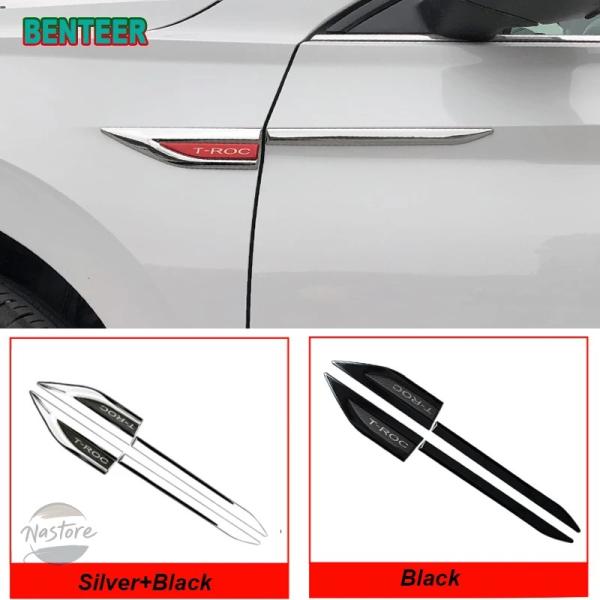 フォルクスワーゲン volkswagen t-roc troc roc 金属 エンボス加工されたバッジ 2個 部品 カスタムパーツ アクセサリー